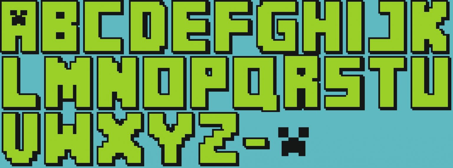 Minecraft ABC Font Scarf Pattern – Mommas JAM Pack Crochet Word Charts ...